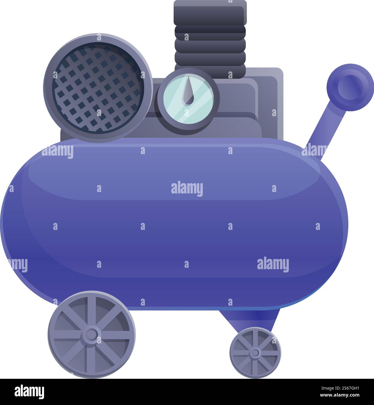 Generator air compressor icon. Cartoon of generator air compressor ...