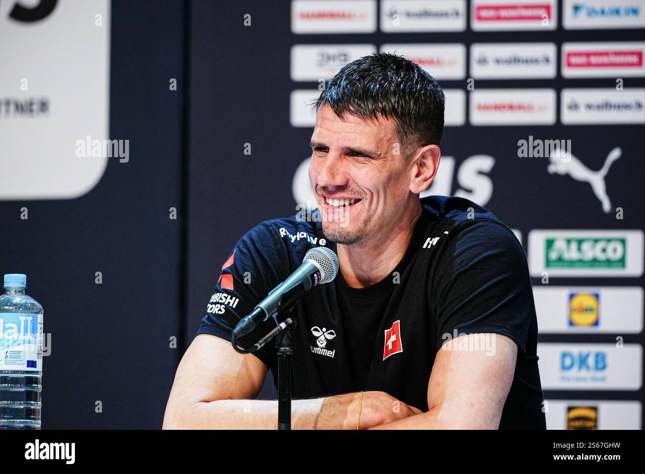 Andy Schmid (Schweiz, Trainer) DEN, Pressekonferenz Schweiz, Handball ...