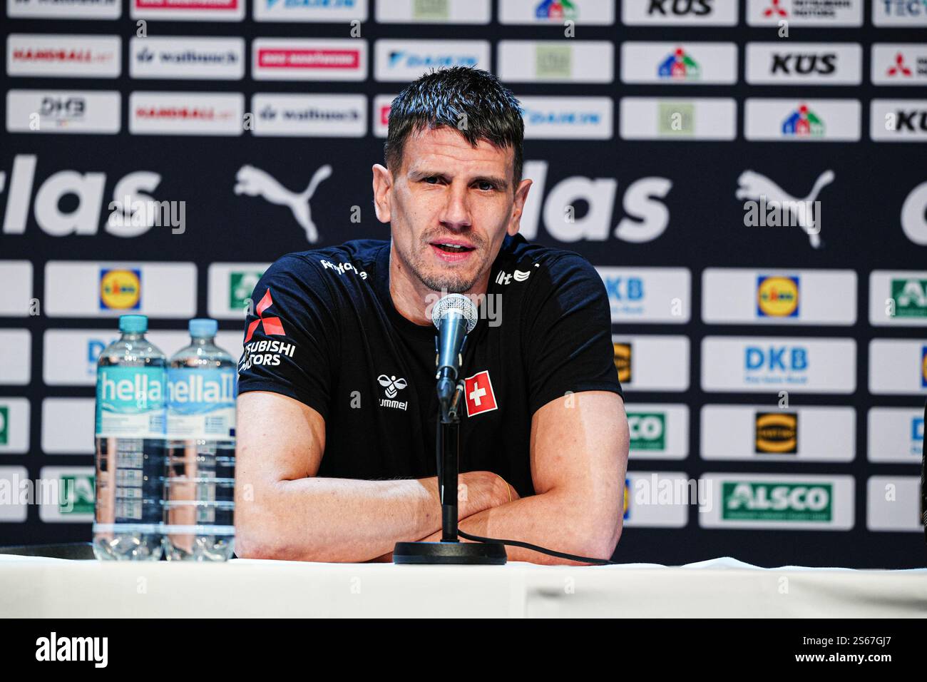 Andy Schmid (Schweiz, Trainer) DEN, Pressekonferenz Schweiz, Handball ...