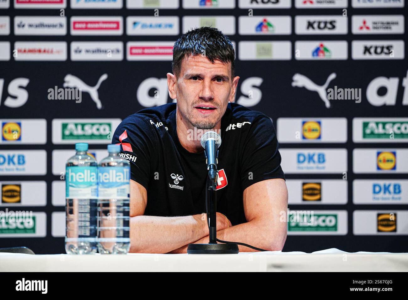 Andy Schmid (Schweiz, Trainer) DEN, Pressekonferenz Schweiz, Handball ...