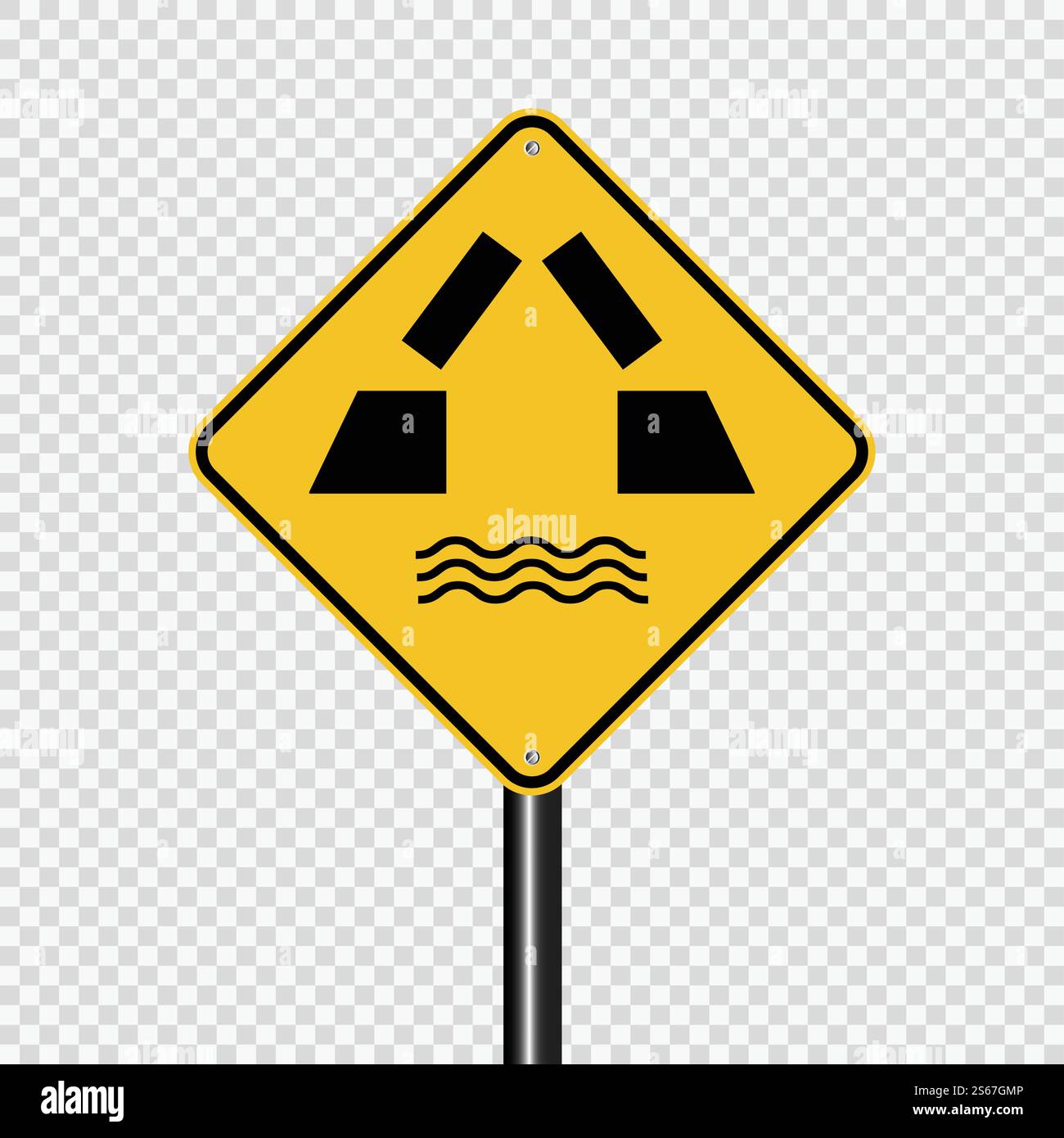 Opening bridge sign on transparent background,vector illustration Stock ...