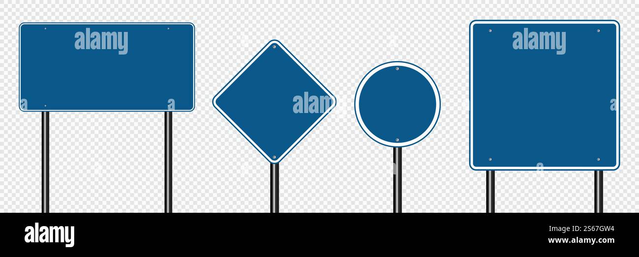 Symbol set sign road blue on transparent background,vector illustration ...