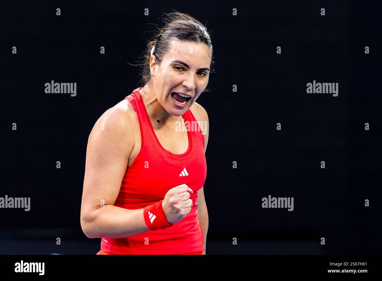 MELBOURNE, VIC - JANUARY 16: Elena-Gabriela Ruse of Romania celebrates ...