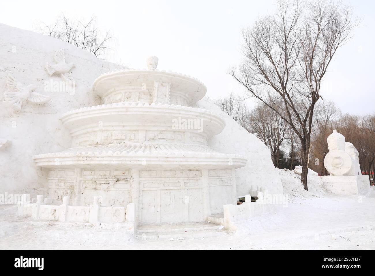 An ice and snow world opens in Fushun City, northeast China's Liaoning ...