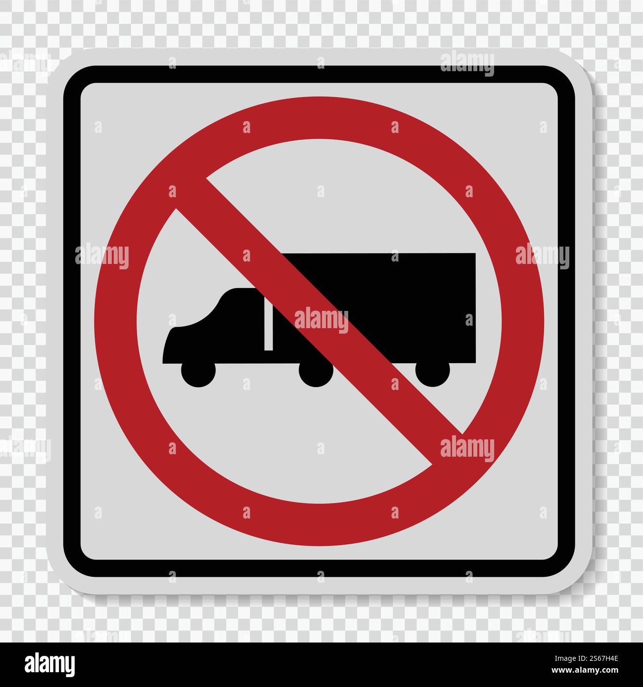 No Trucks Sign on transparent background,vector illustration Stock ...