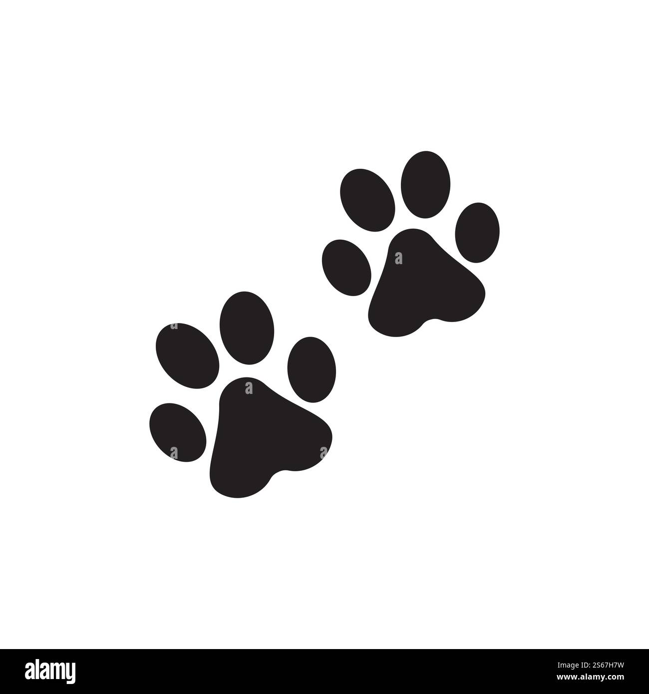 Dog paw vector footprint icon logo symbol graphic illustration Stock ...