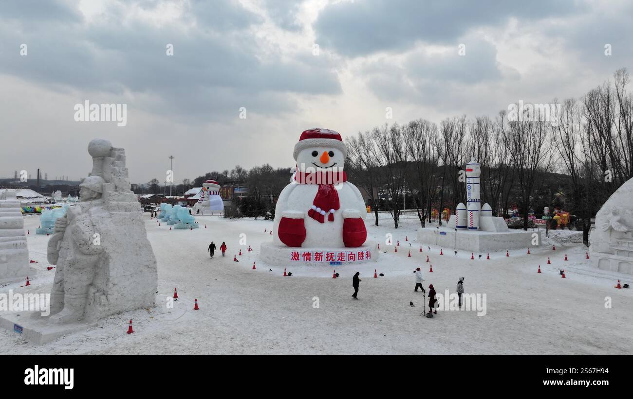 An ice and snow world opens in Fushun City, northeast China's Liaoning ...