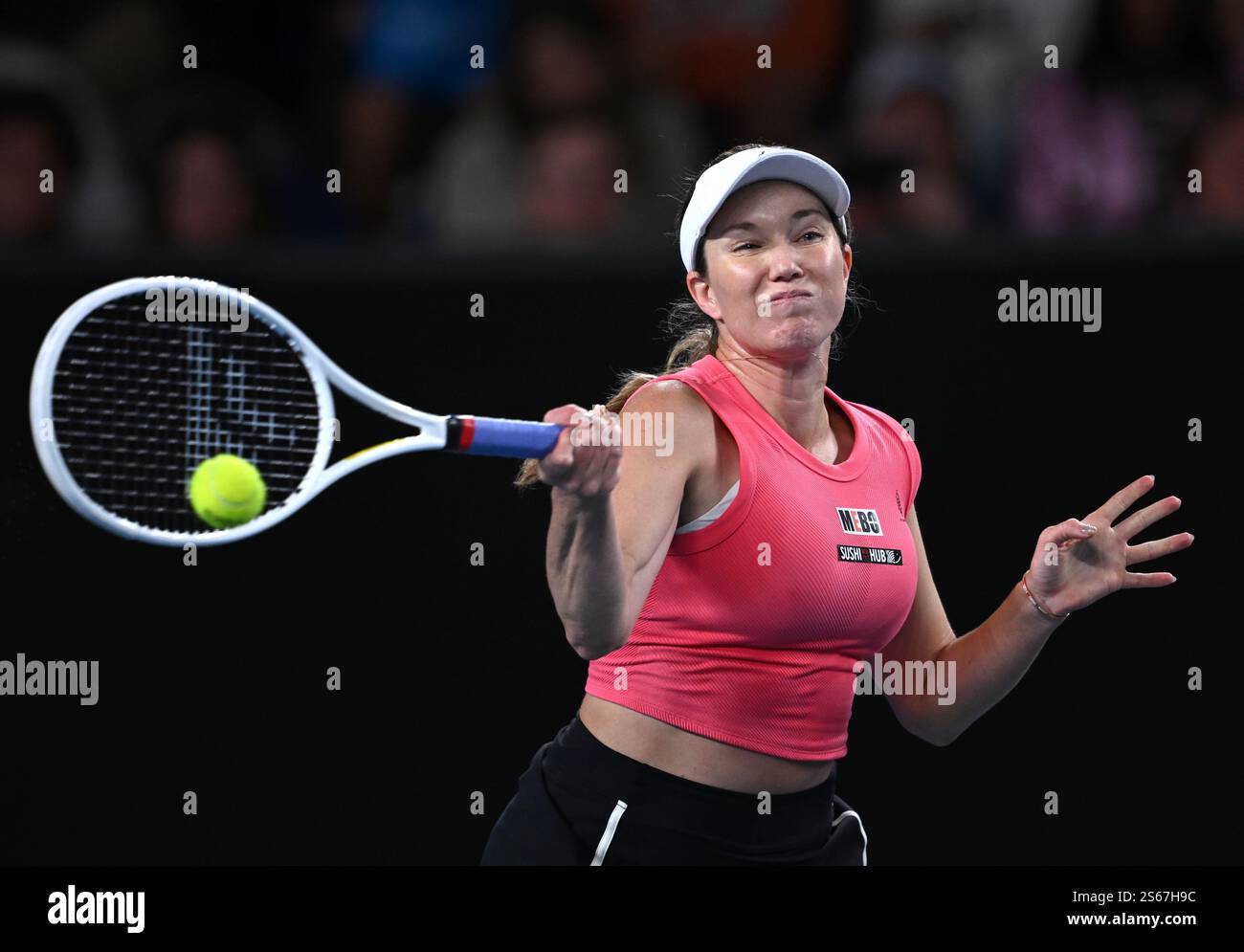 Melbourne, Australia. 16th Jan, 2025. Danielle Collins of USA returns ...