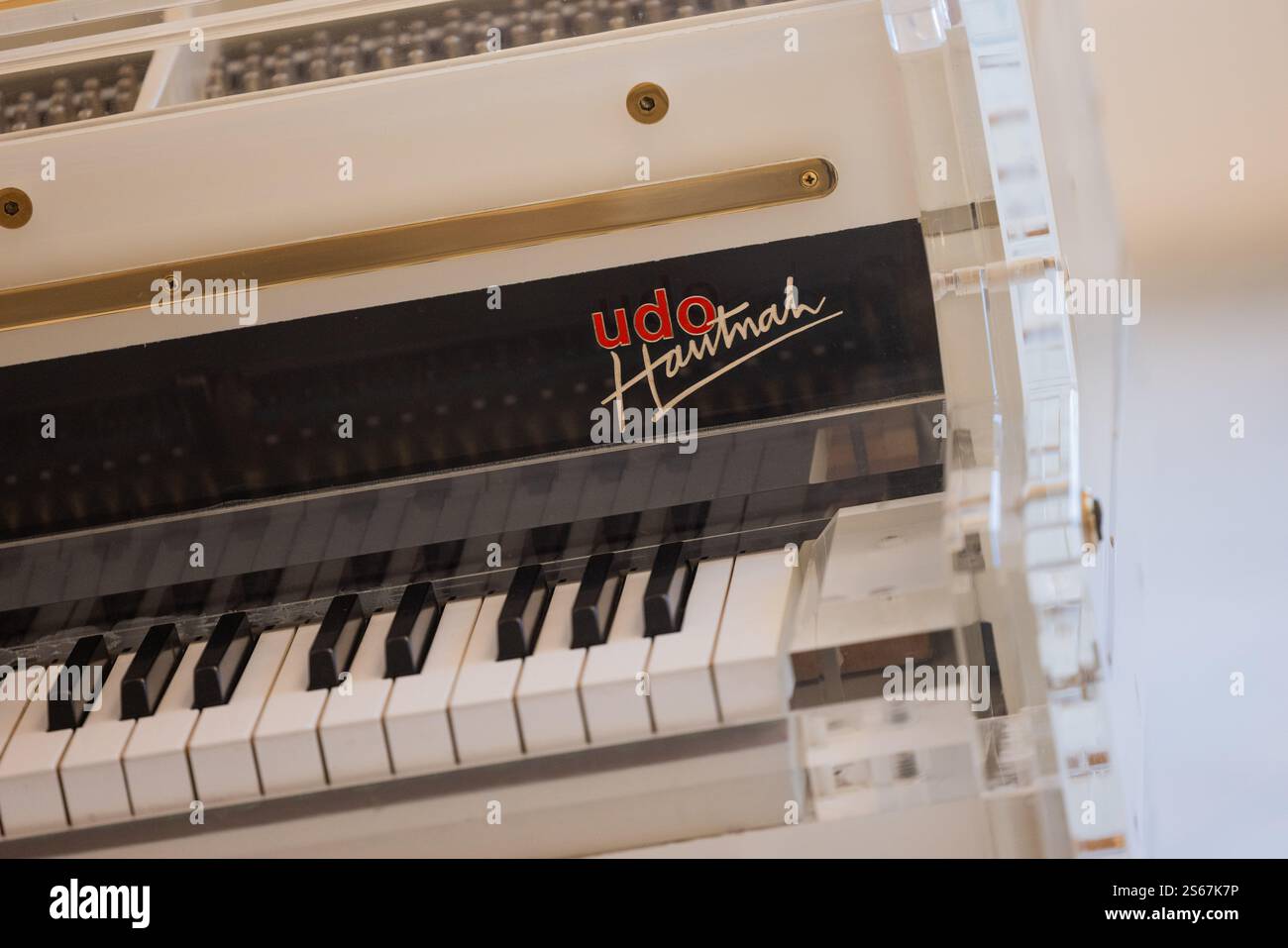Cologne, Germany. 16th Jan, 2025. The famous glass grand piano of ...