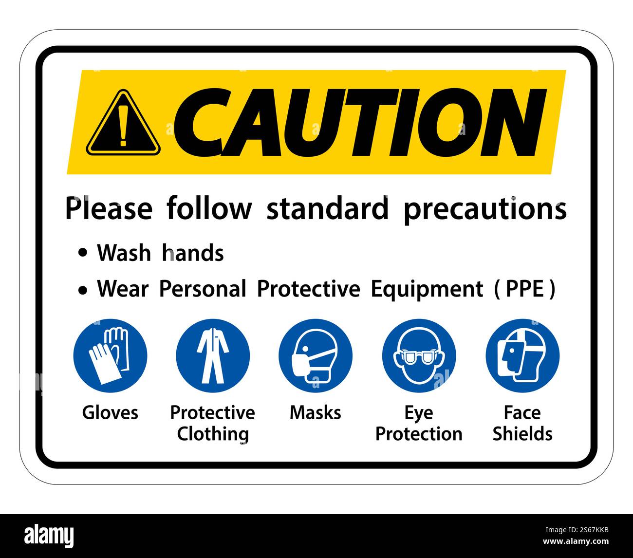 Caution Please follow standard precautions ,Wash hands,Wear Personal ...