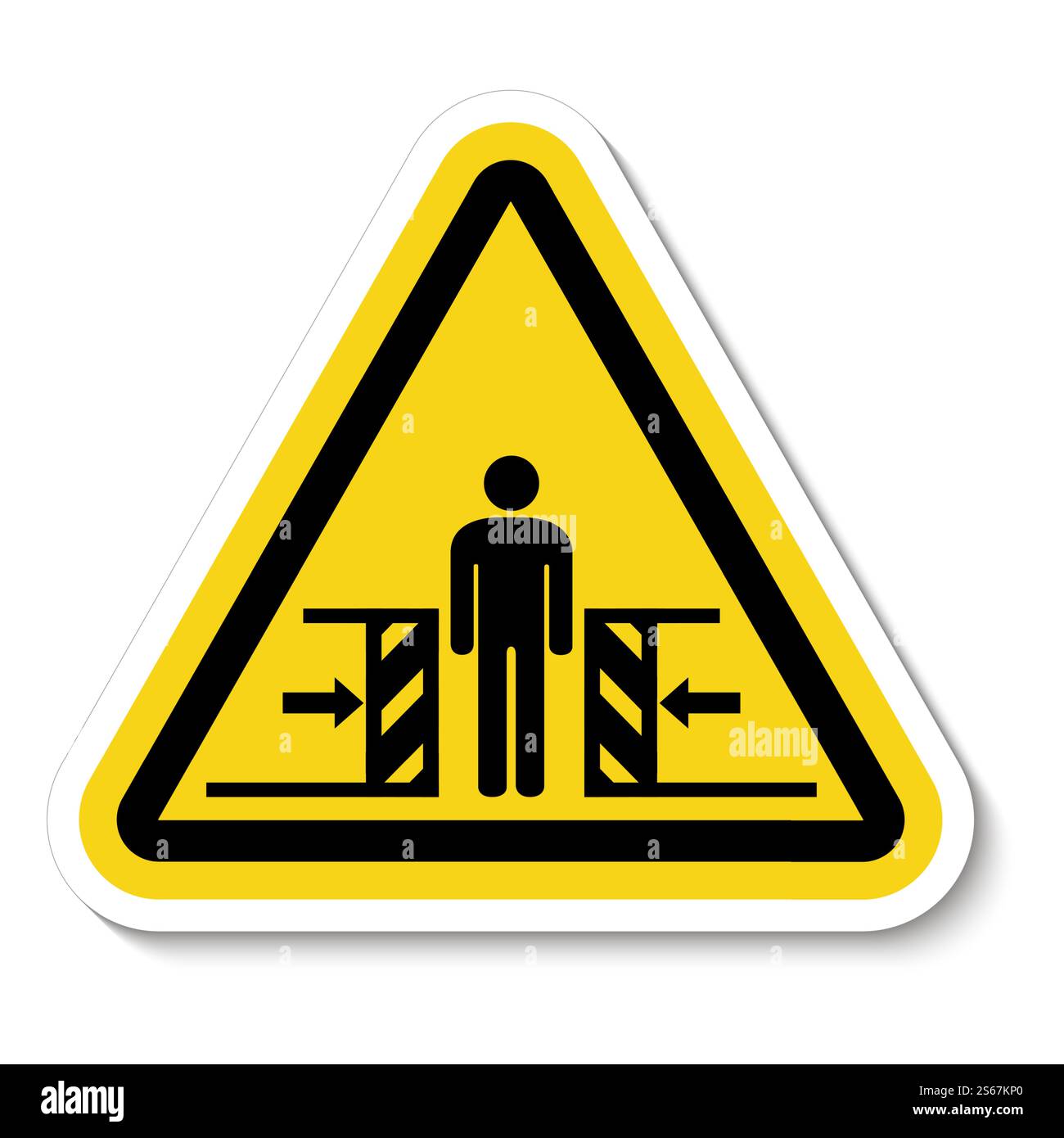 Body Crush Force From Two Sides Symbol Sign Isolate on White Background ...