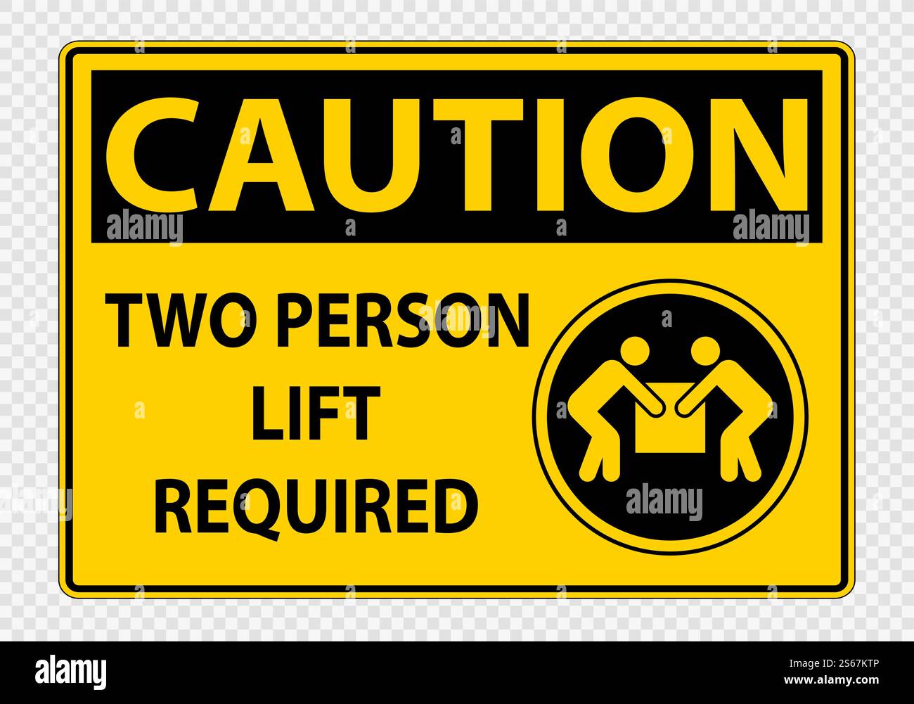 Two person lift required Symbol Sign Isolate on transparent Background ...