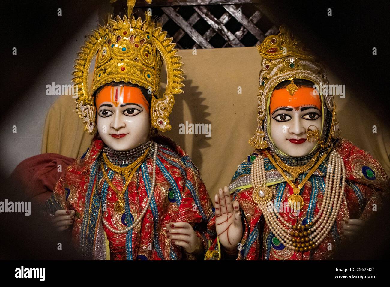 Statue of Bharat and Mandavi at Kobhar Kunj at the Ram Sita Bibah ...