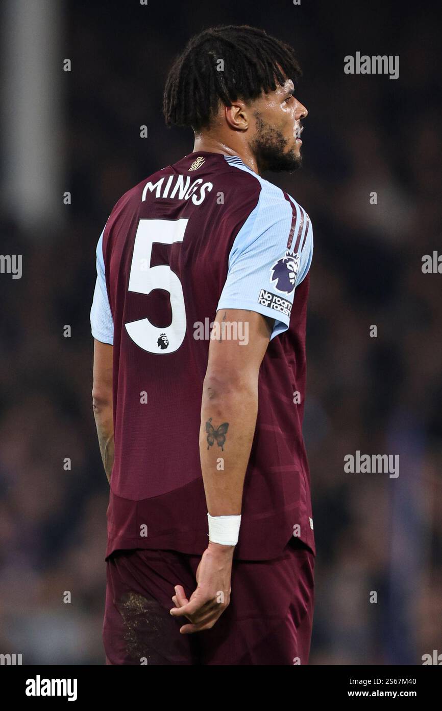 Liverpool, UK. 15th Jan, 2025. Tyrone Mings of Aston Villa during the ...