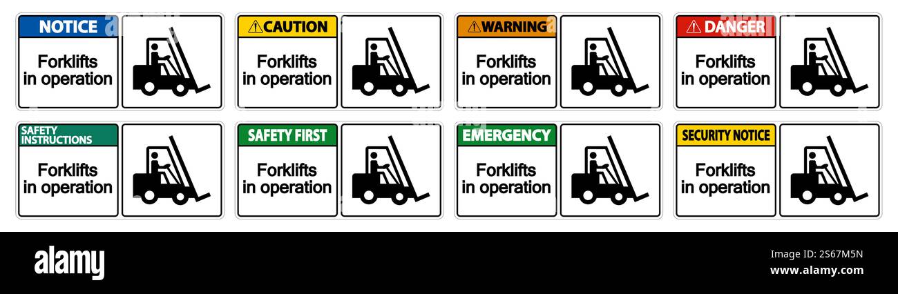 forklifts in operation Symbol Sign Isolate on transparent Background ...