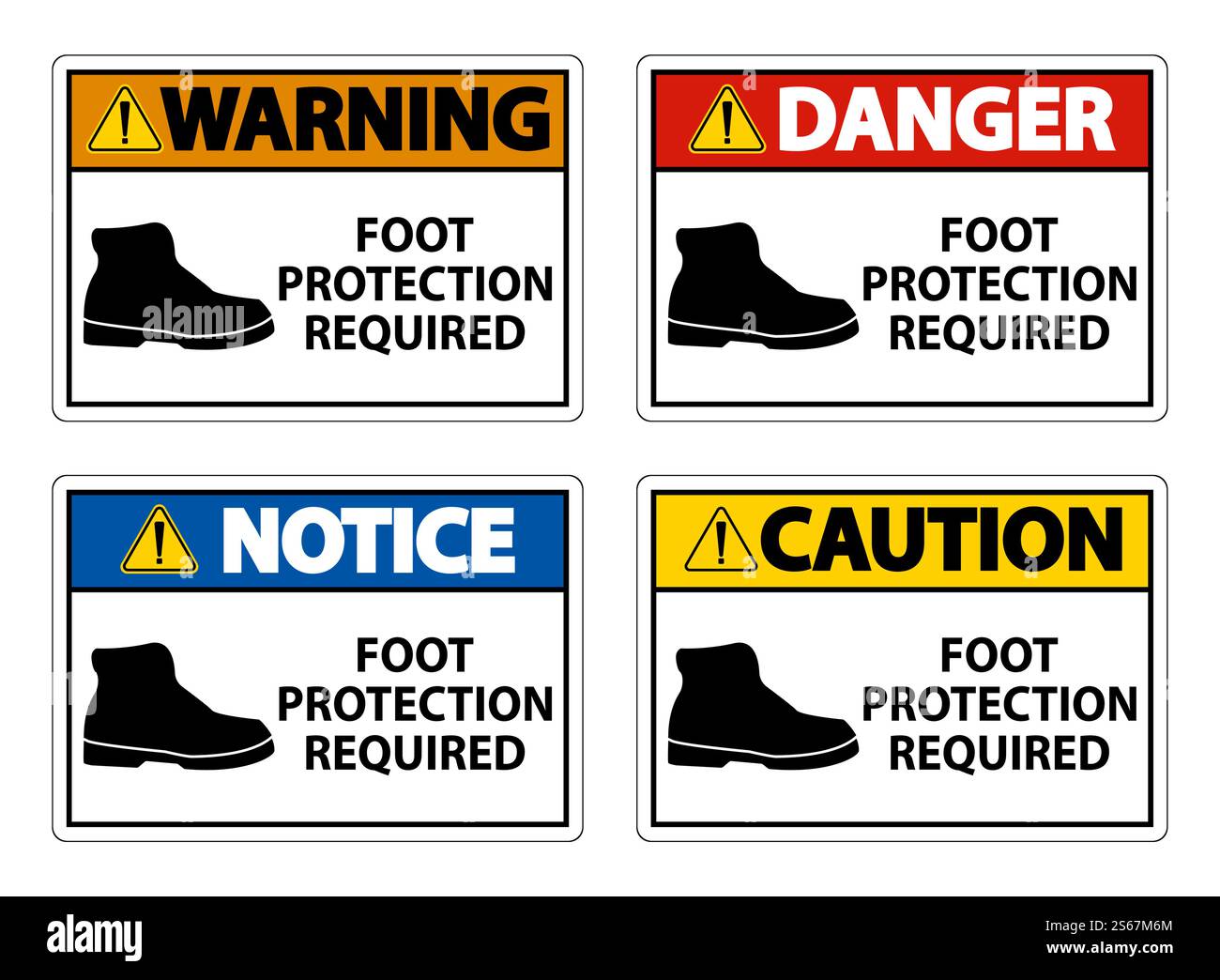 Foot Protection Required Wall Symbol Sign Isolate on transparent ...