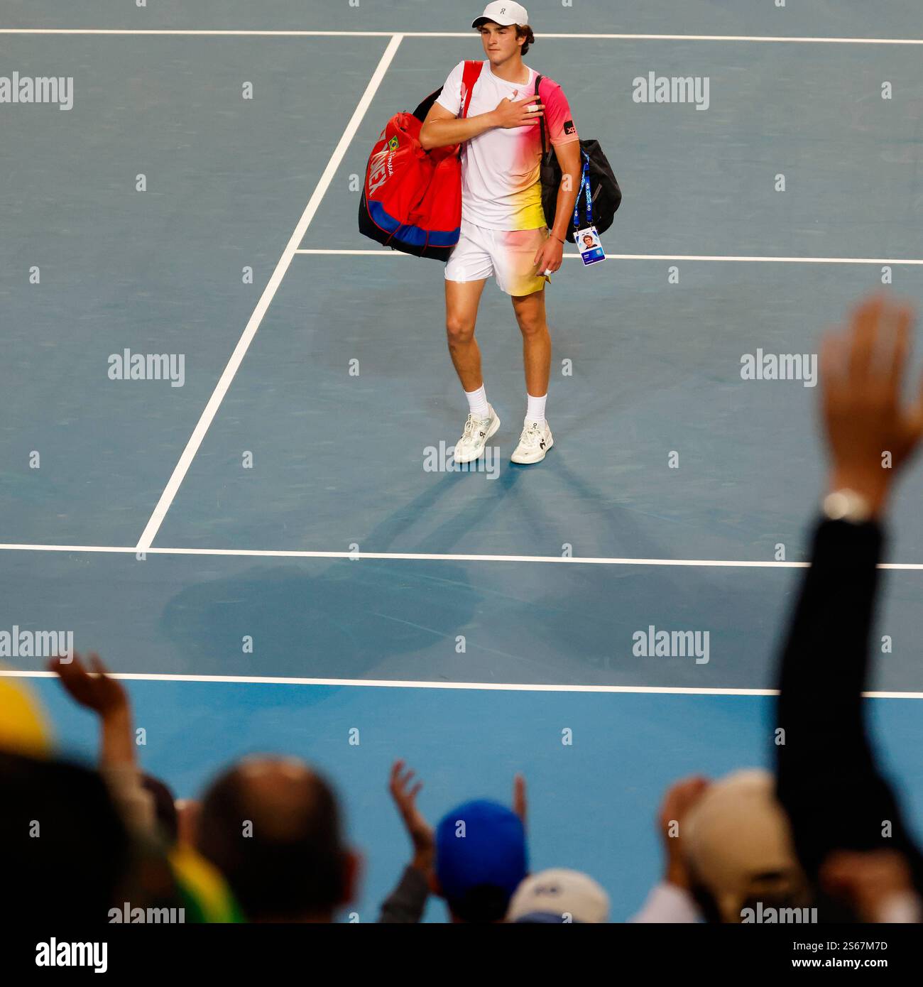 Melbourne, Australia, 16 Jan 2025. Joao Fonseca (BRA) during the 2025 ...