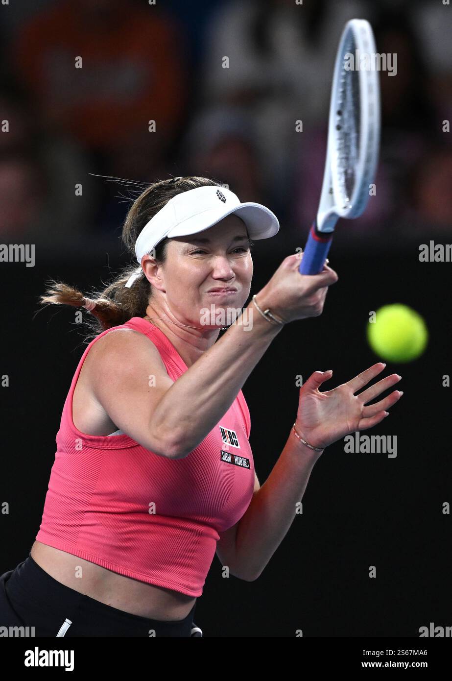 Melbourne, Australia. 16th Jan, 2025. Danielle Collins of USA returns ...