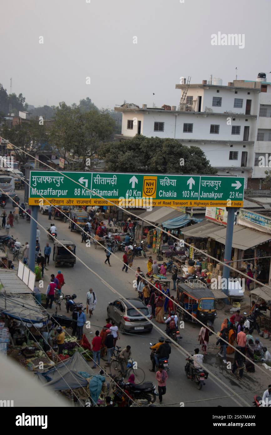 Buses in Bhitamode, the Nepal – India Border, ferry thousands of Indian ...