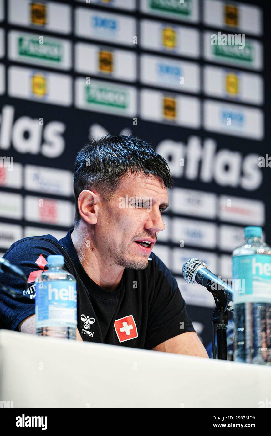 Andy Schmid (Schweiz, Trainer) DEN, Pressekonferenz Schweiz, Handball ...