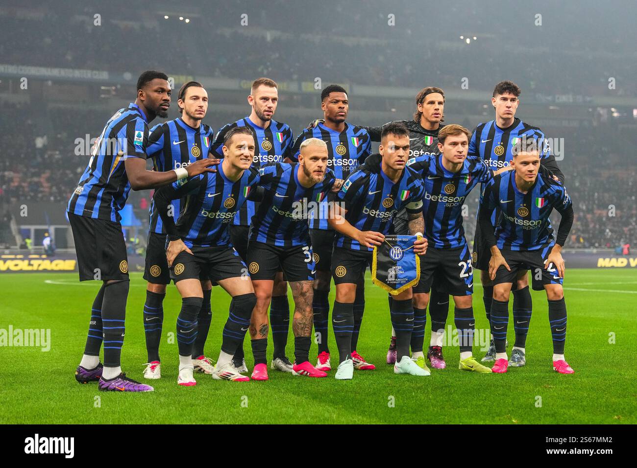 Inter Milan's start eleven during the Serie A soccer match between ...