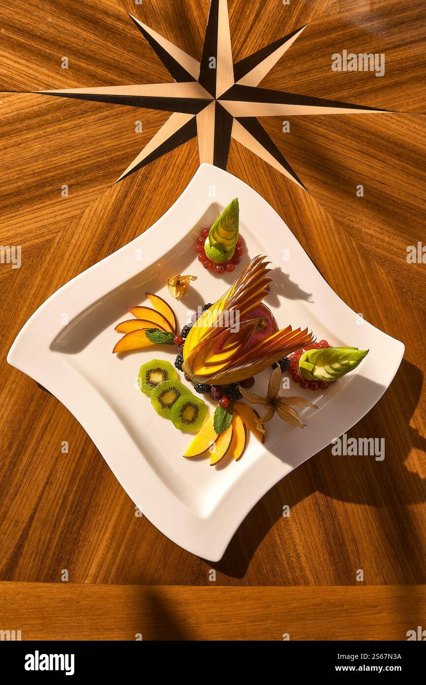 Artistic Fruit Platter Presentation with Elegant Tropical and Fresh ...