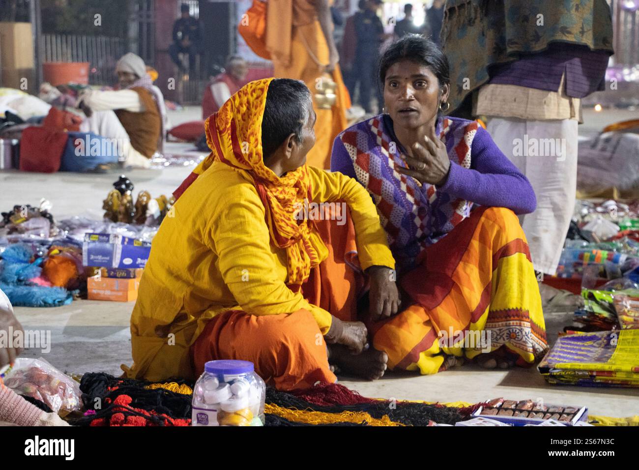 Local and Indian vendors sell flowers, bangles, food offerings in and ...