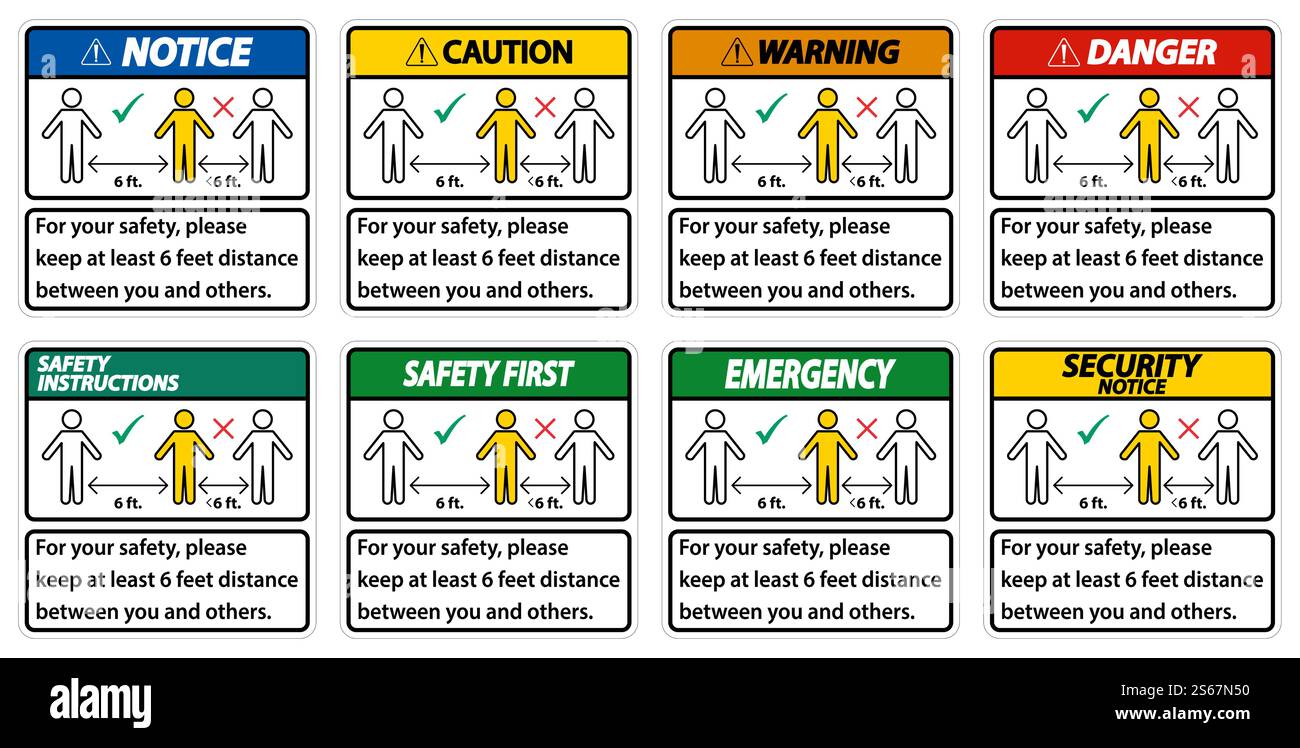 Keep 6 Feet Distance,For your safety,please keep at least 6 feet ...