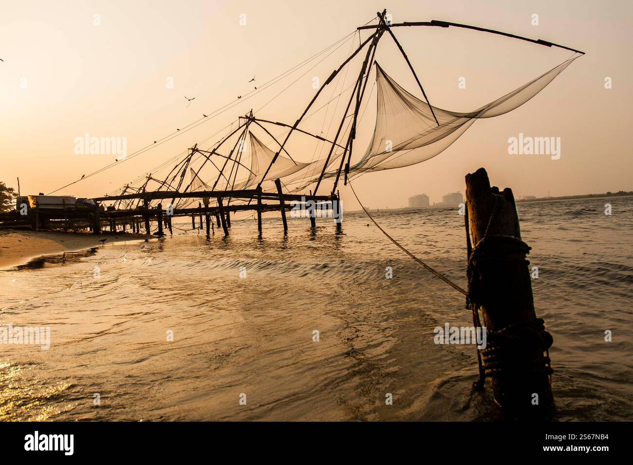 Chinese fishing nets Stock Photo - Alamy
