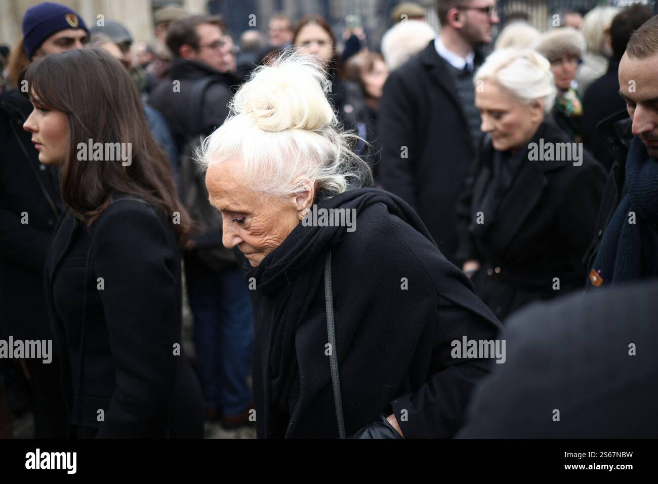 Pierrette Le Pen during a memorial service for French far-right figure ...