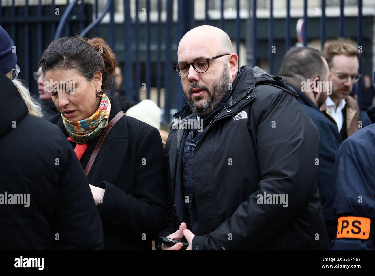 Philippe Vardon during a memorial service for French far-right figure ...