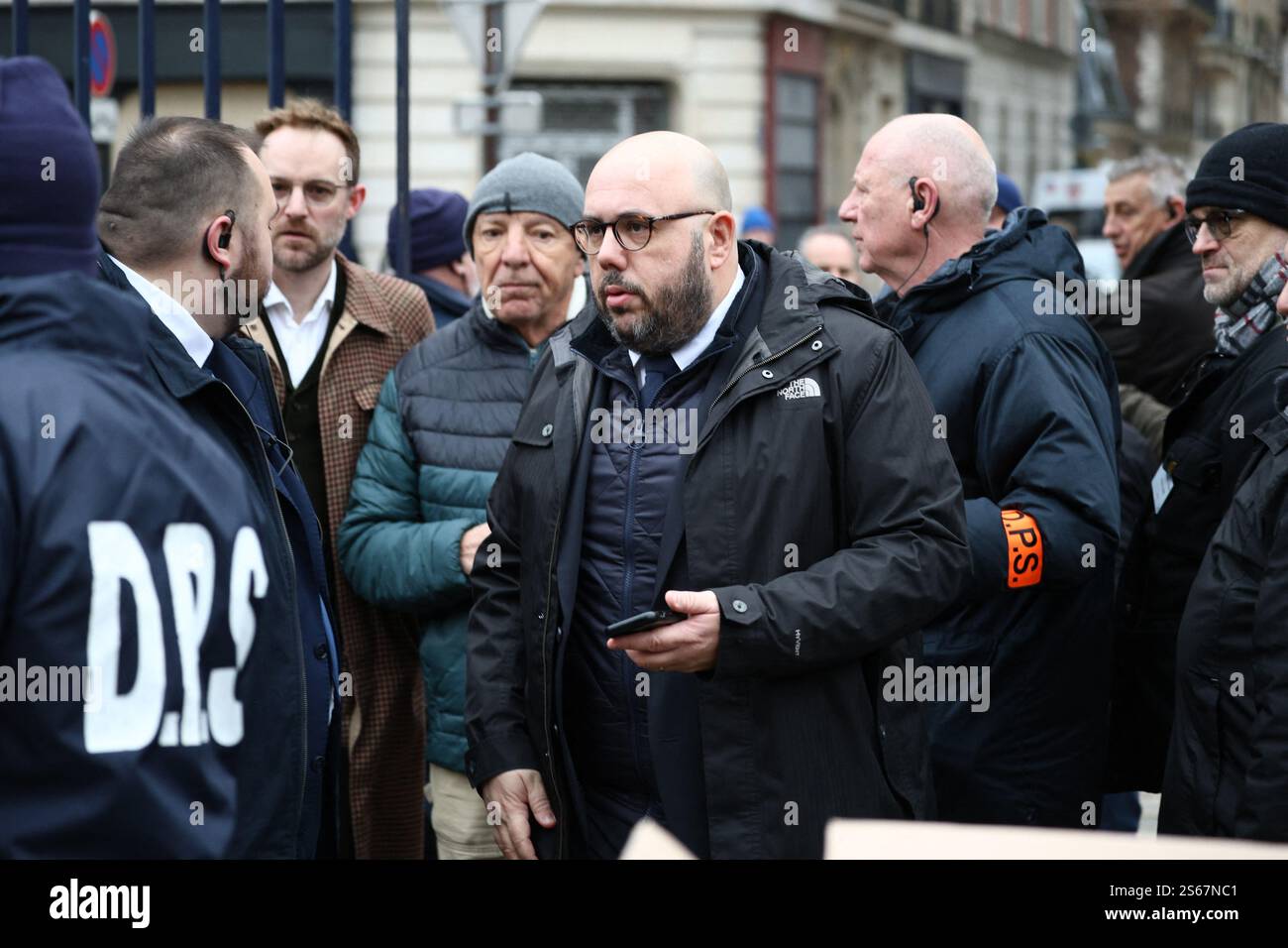 Philippe Vardon during a memorial service for French far-right figure ...