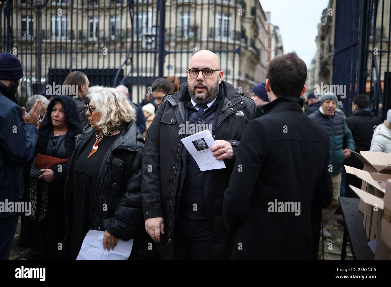 Philippe Vardon during a memorial service for French far-right figure ...