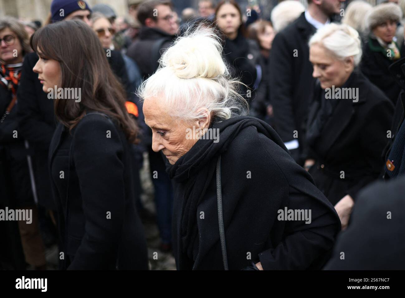 Pierrette Le Pen during a memorial service for French far-right figure ...