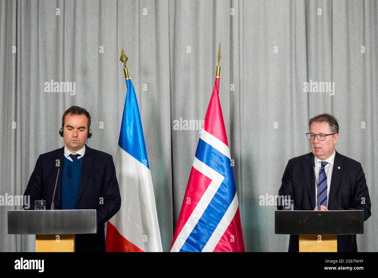 Oslo 20250116. French Defense Minister Sebastien Lecornu visits ...