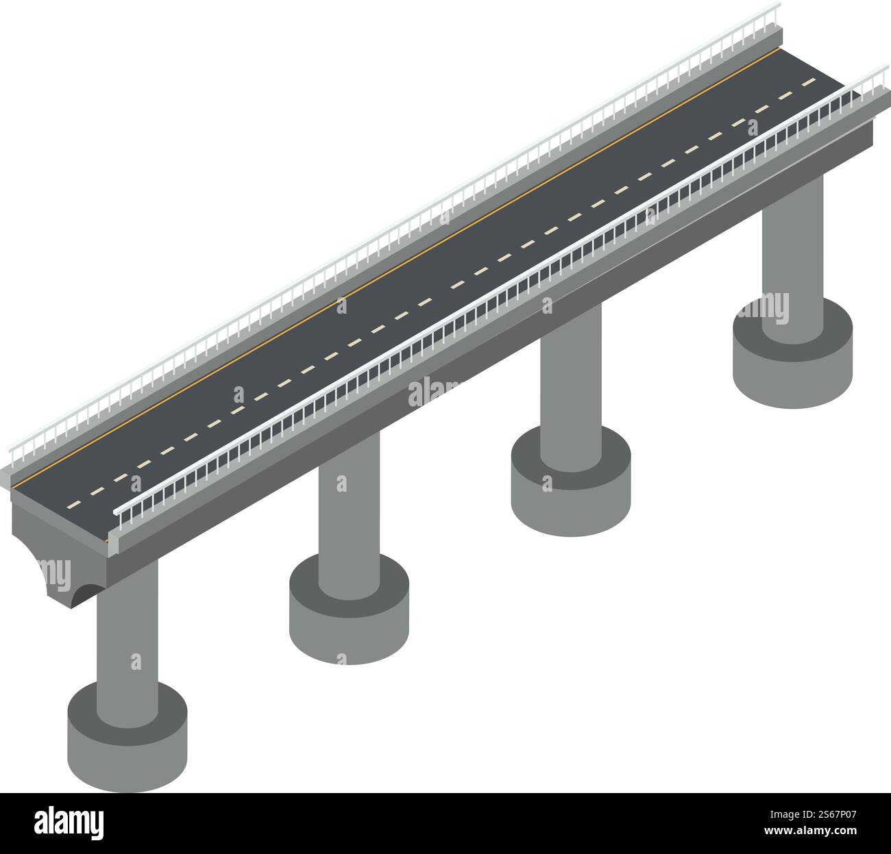 Skyline bridge icon. Isometric of skyline bridge vector icon for web design isolated on white ...