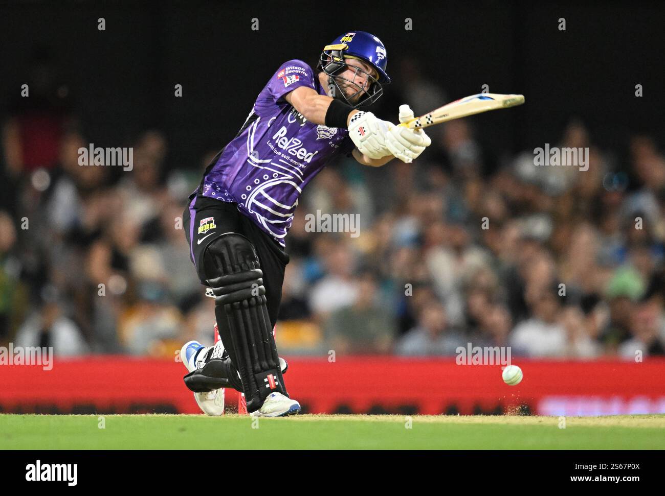 Brisbane, Australia. 16th Jan, 2025. Caleb Jewell of the Hurricanes ...