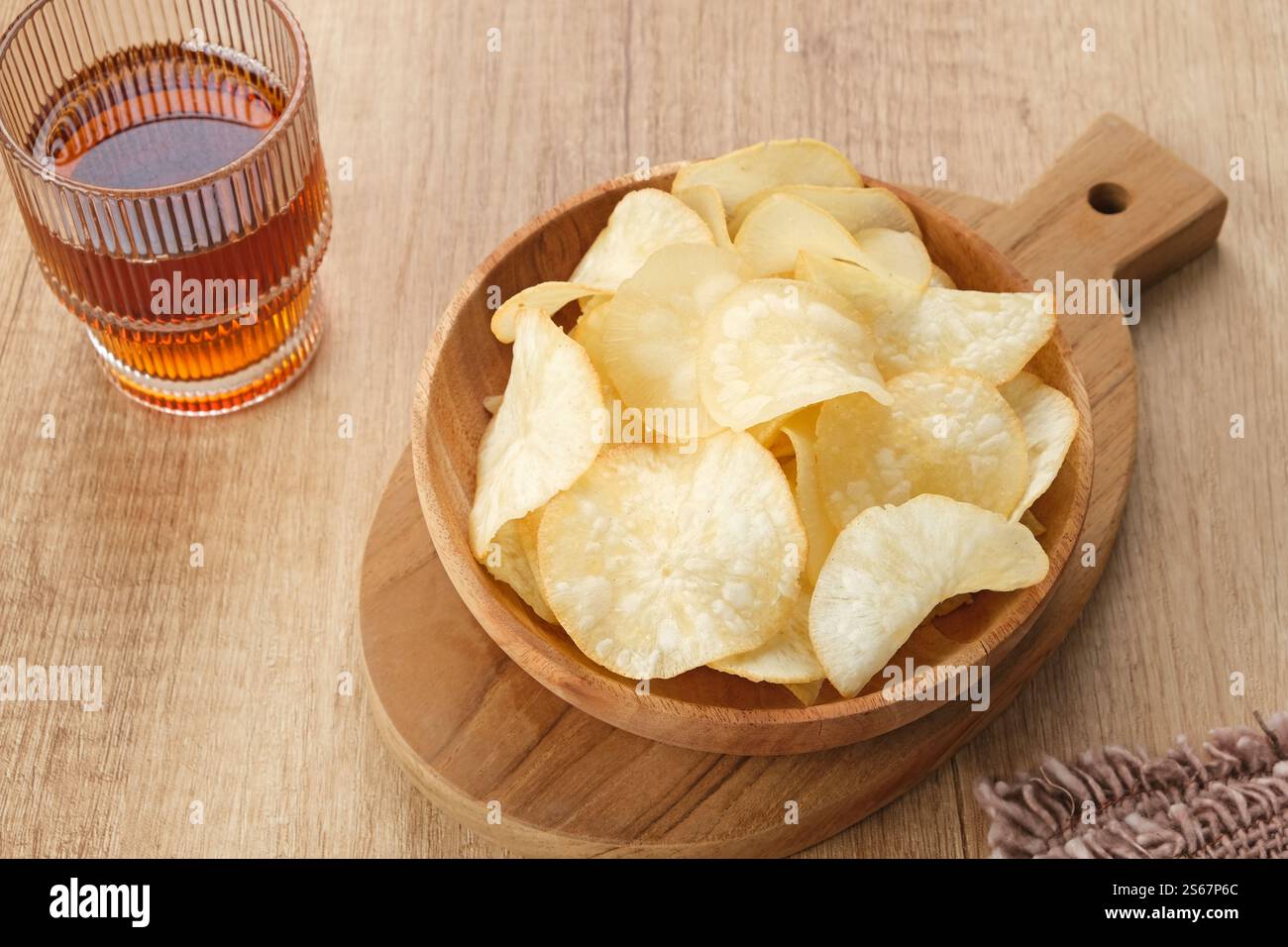 Keripik Singkong or Cassava Chips, Indonesian traditional snack Stock ...
