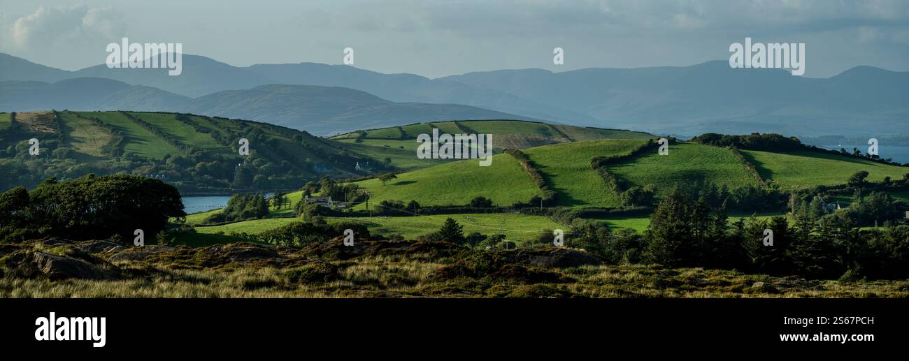 Post-glacial landscape of the Beara Peninsula, with the Ardgroom ...