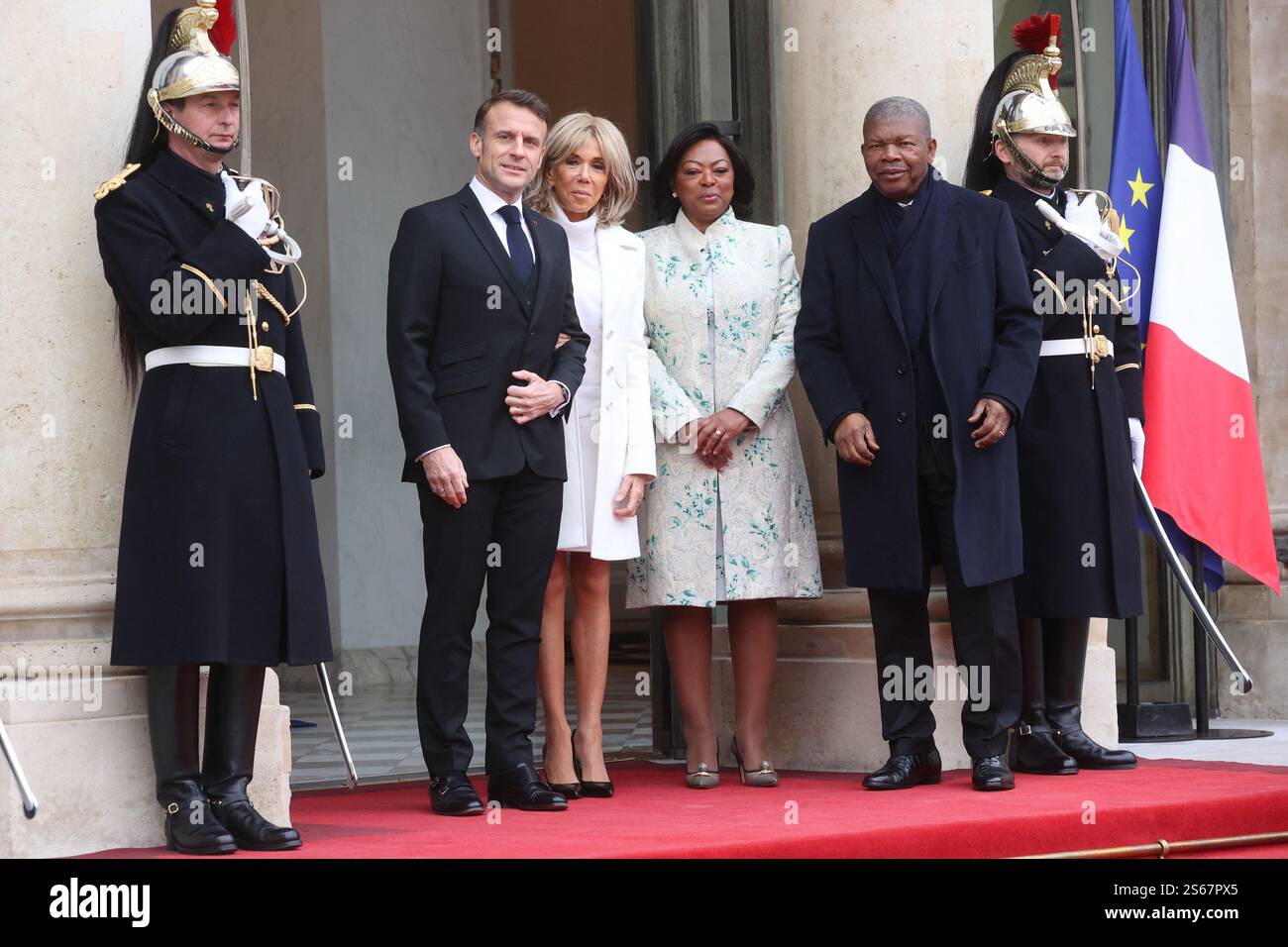French President Emmanuel Macron and his wife Brigitte Macron ...