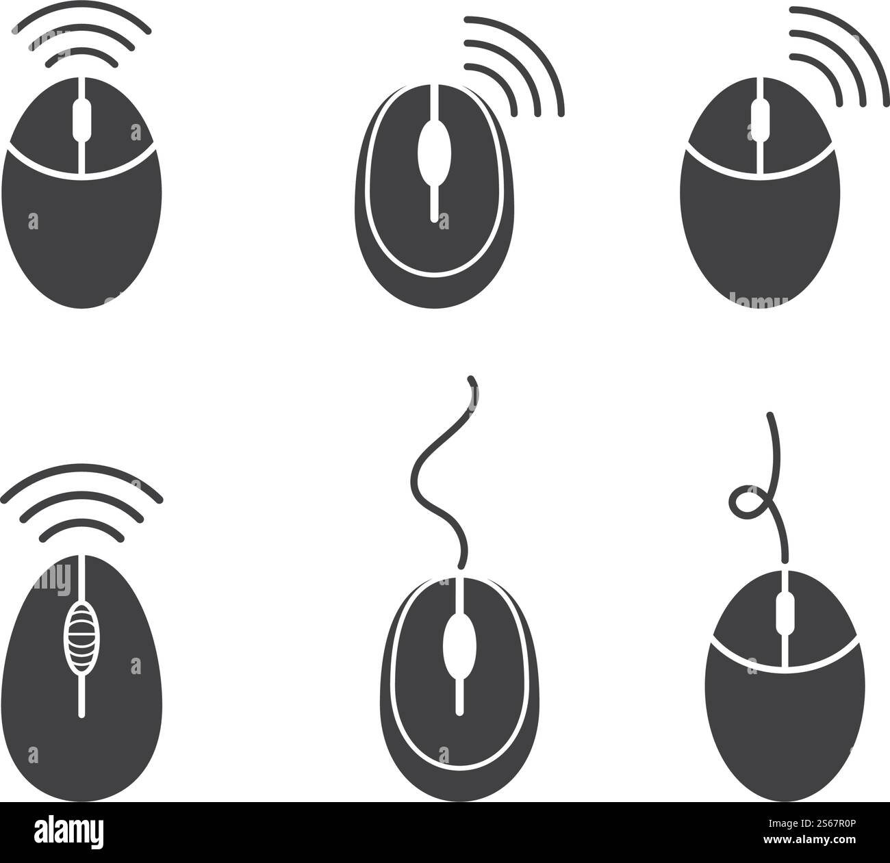 Wireless mouse icon vector template Stock Vector Image & Art - Alamy
