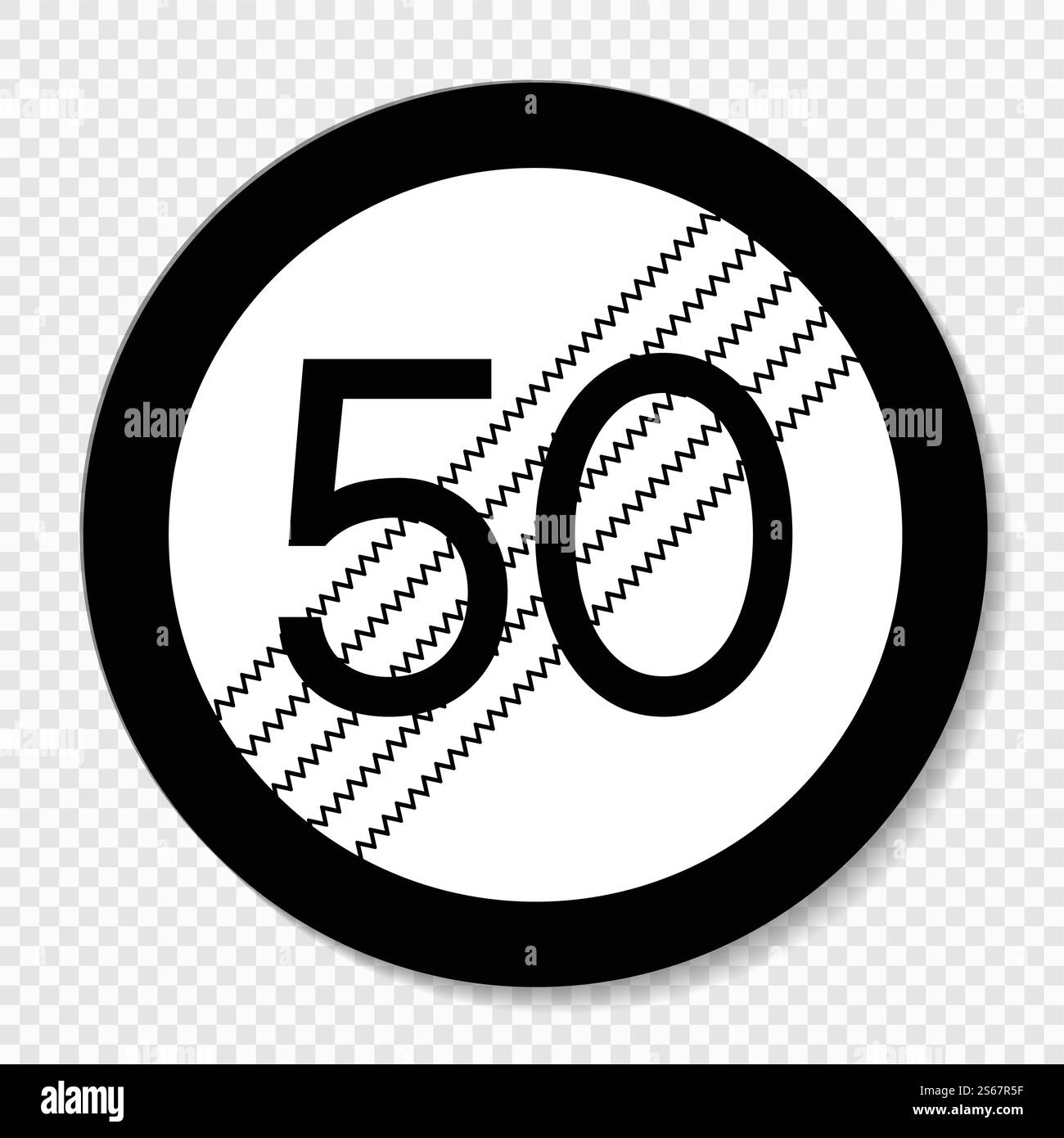 Symbol end of restriction sign on transparent background,vector ...