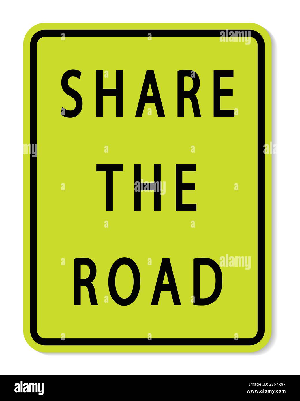 Share The Road Sign on white background,vector illustration Stock ...