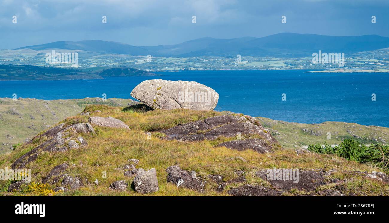 Erratic boulder of Devonian sandston deposited by a glacier during the ...