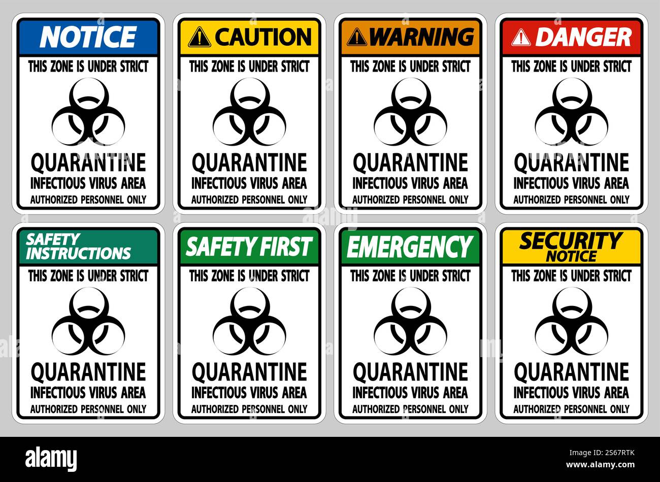 Quarantine Infectious Virus Area Sign Isolate On White Background ...