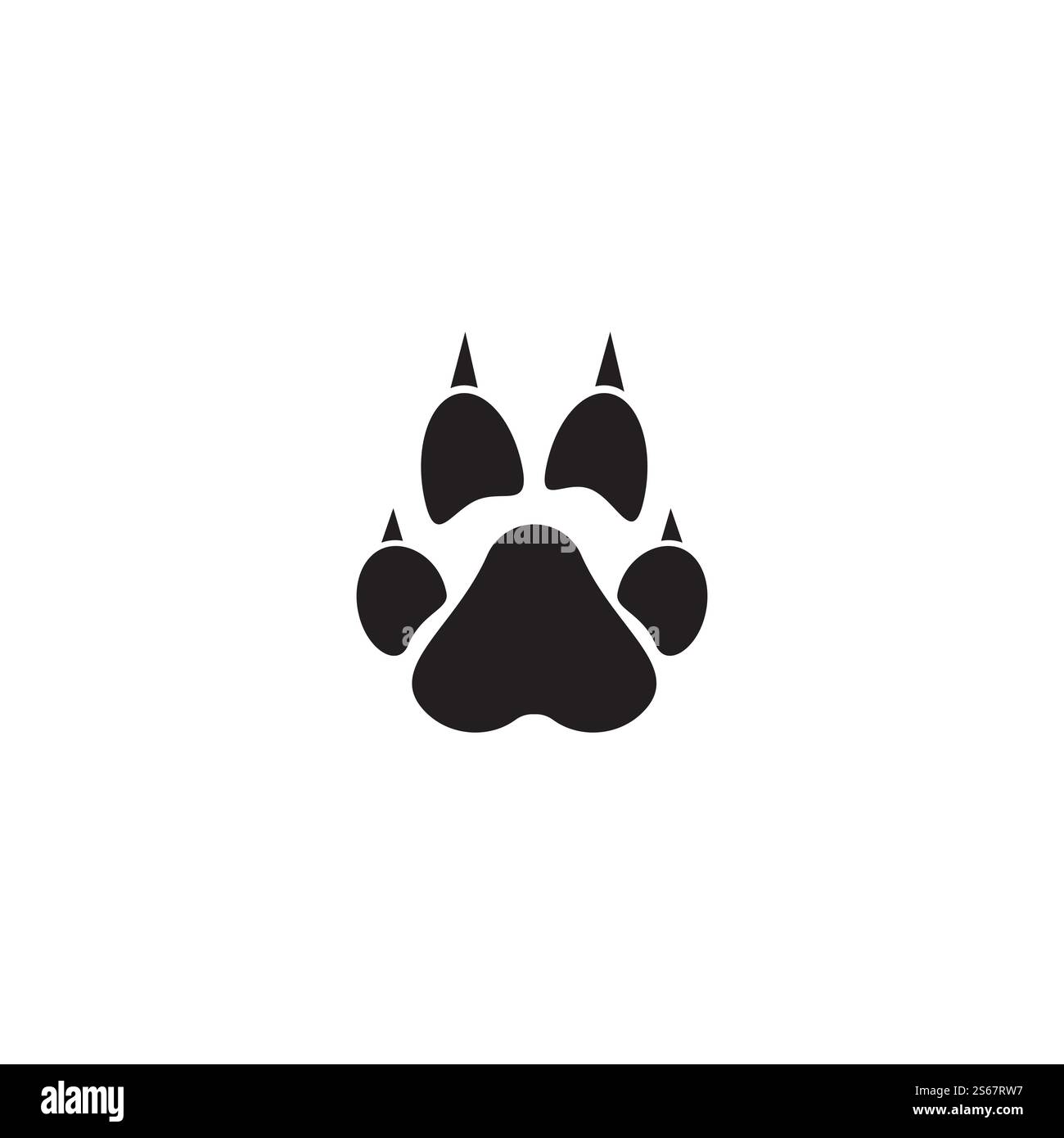 Dog paw vector footprint icon logo symbol graphic illustration Stock ...
