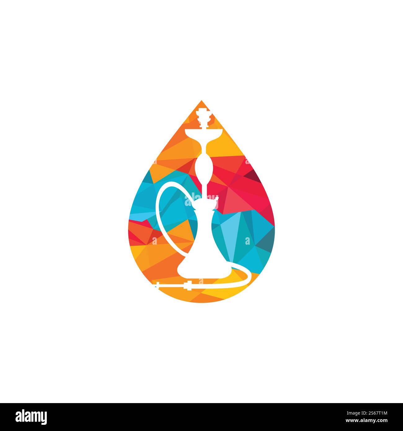 Water drop and Hookah logo design. Vintage sheesha logo. Lounge cafe ...