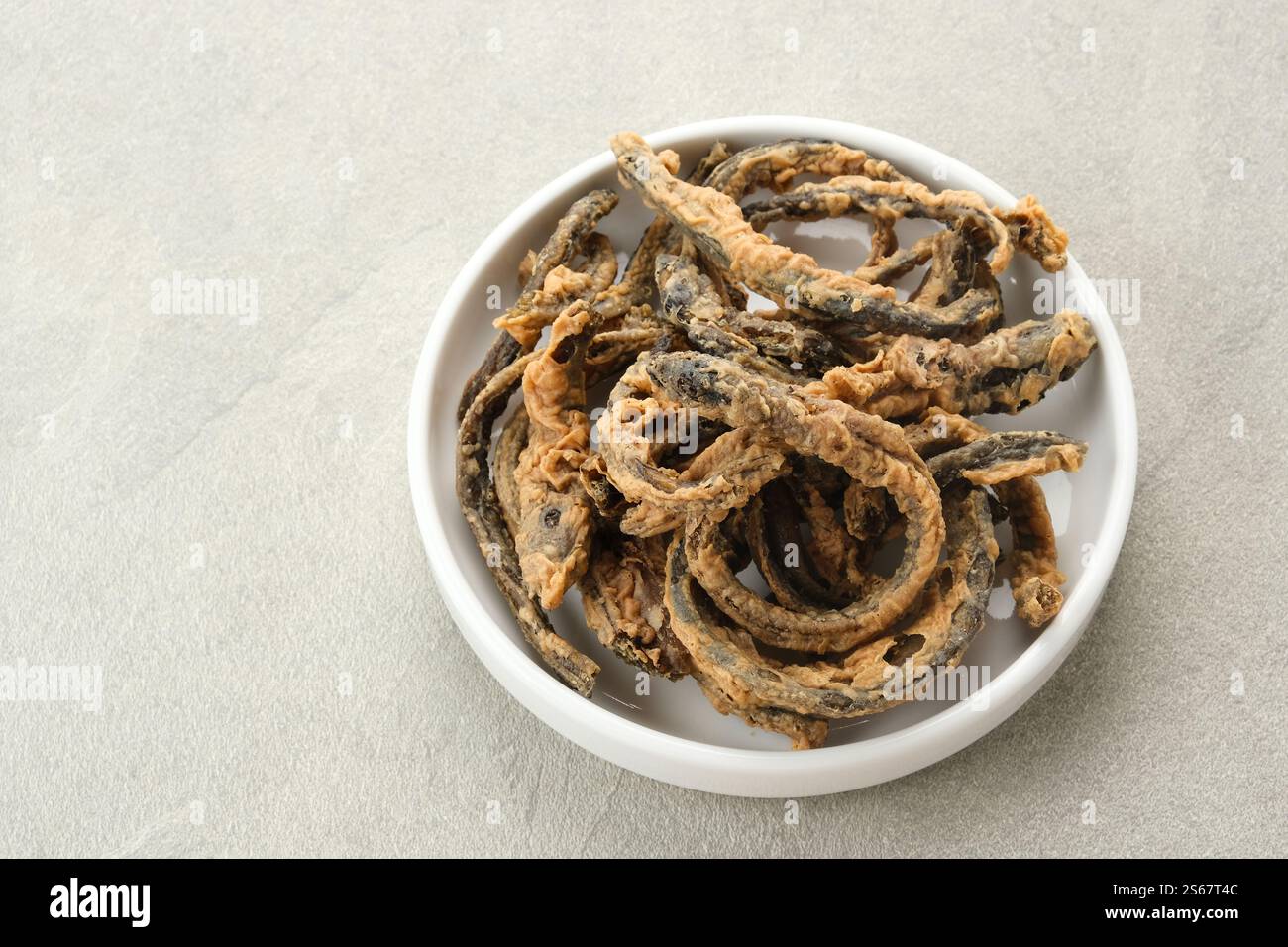 Belut Goreng or Fried Paddy Eel, (Monopterus albus), Indonesian ...