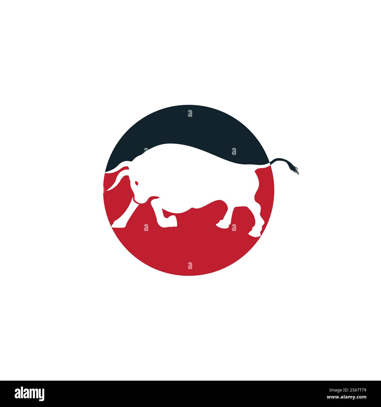 Bull vector logo design. Simple animal vector logo design template ...
