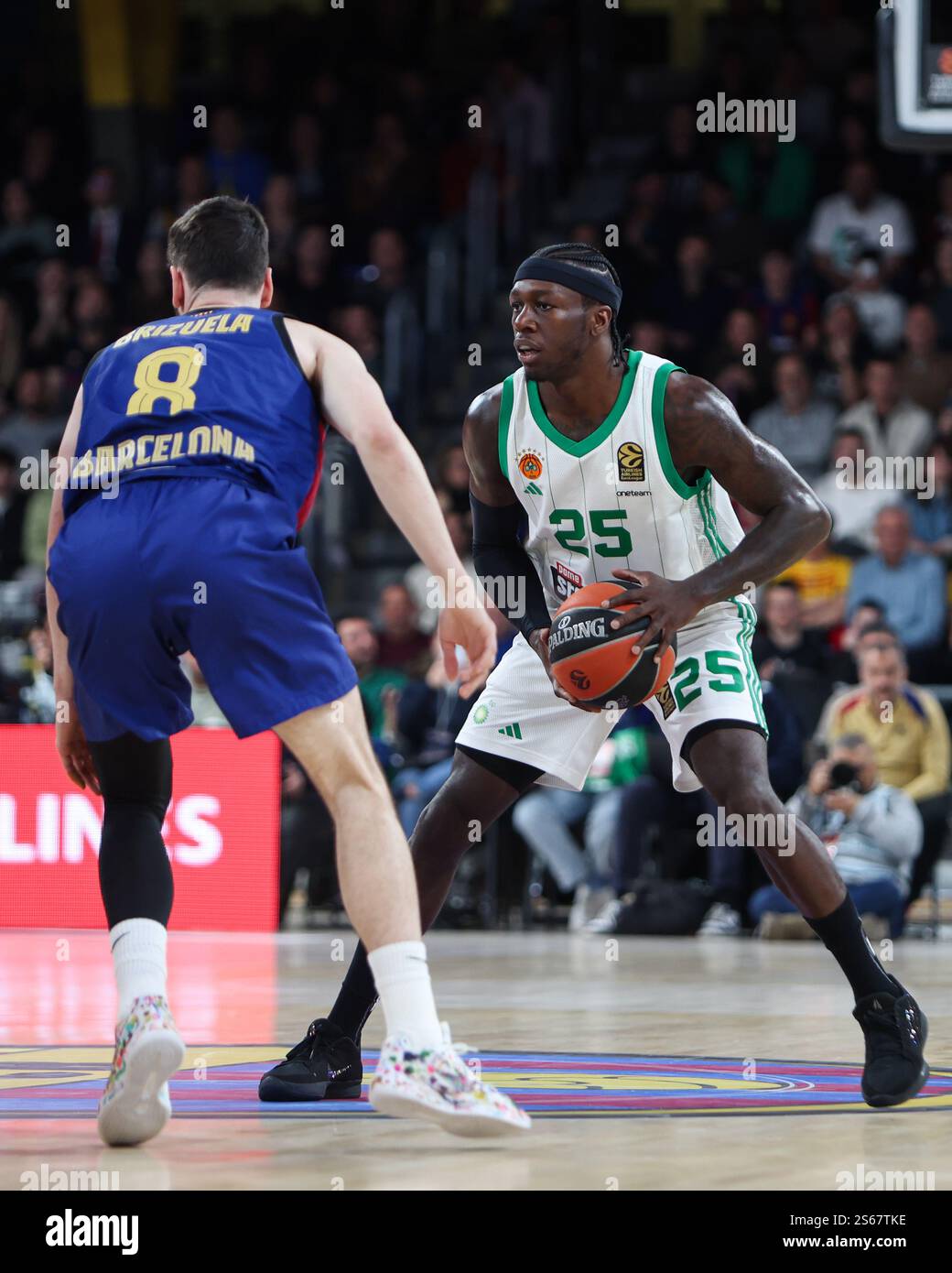 Kendrick Nunn of Panathinaikos AKTOR Athens and Dario Brizuela of FC ...
